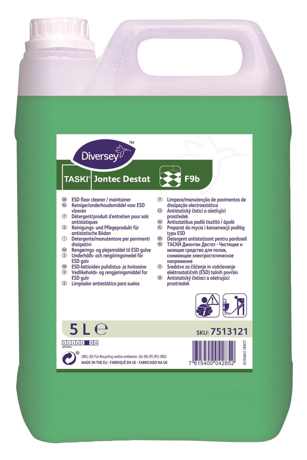 Golvrengöring Diversey Taski Jontec Destat F9b 5L | AllOffice