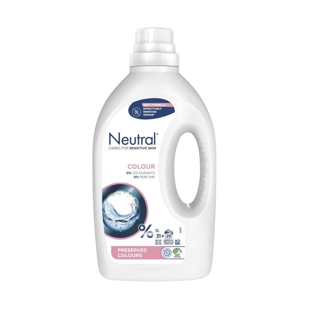 Tvättmedel Neutral Flytande Color 1,25L | AllOffice