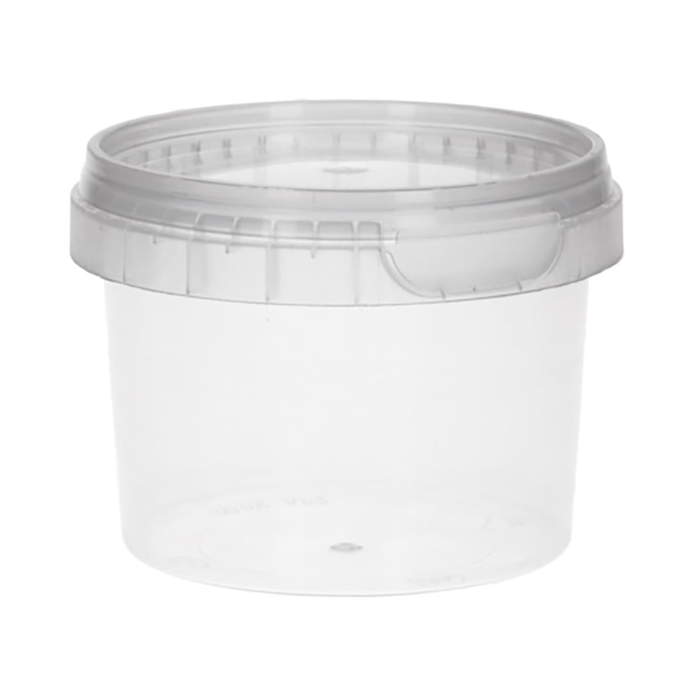 Plastbägare Rund Med Lock Tätslutande PP 120ml Klar Ø69mm | AllOffice