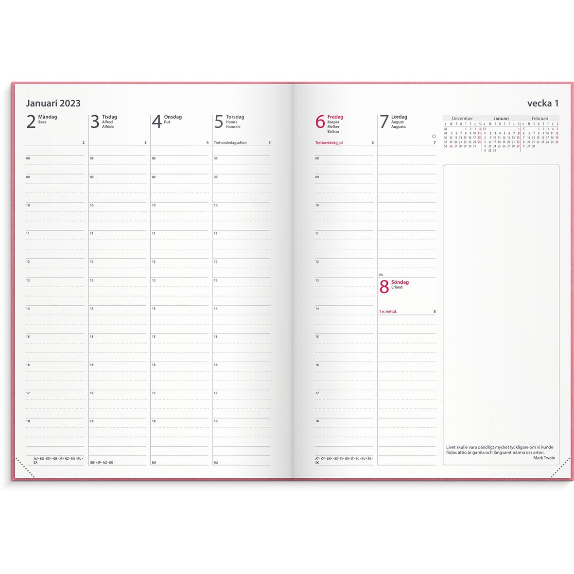 Almanacka Burde 5571 Business Vega 2023 Rosa A5 | AllOffice